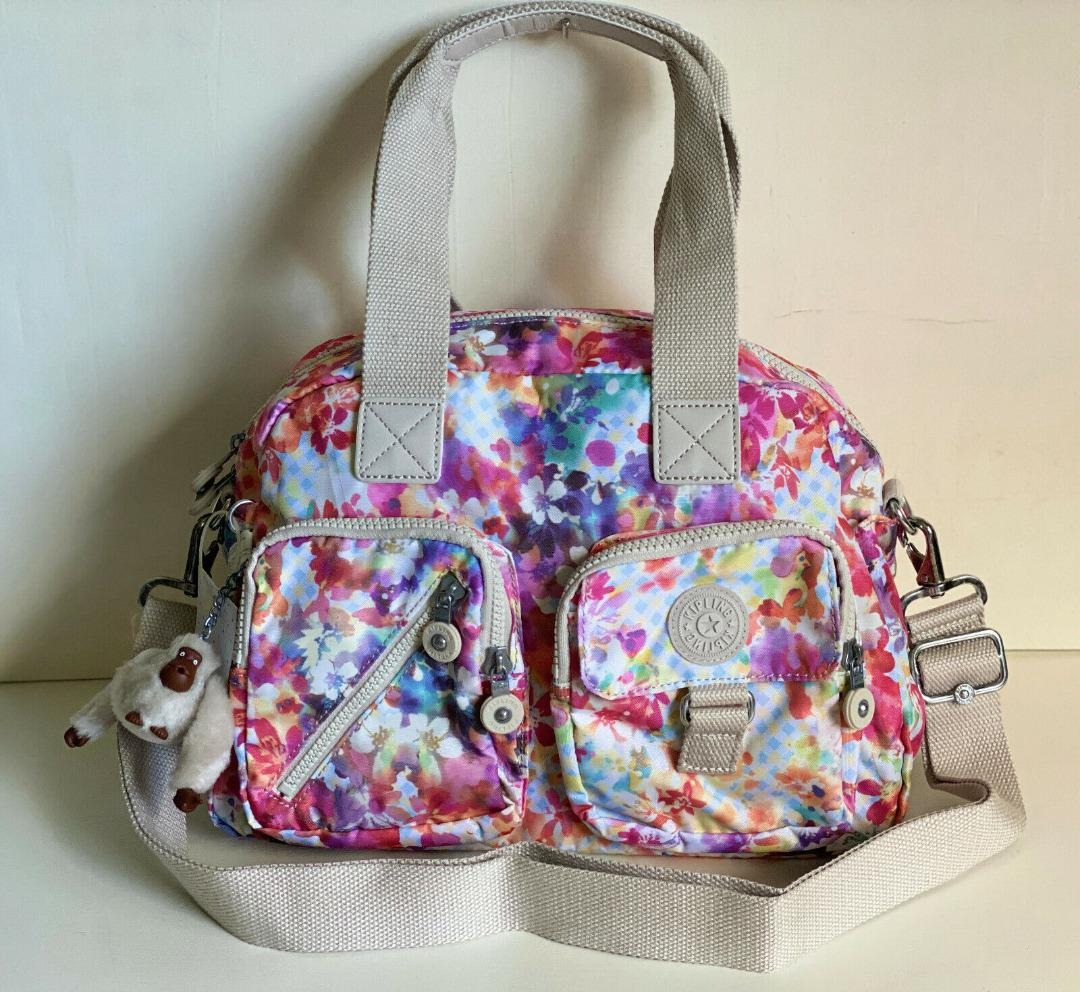 KIPLING DEFEA CONVERTIBLE SLING CROSSBODY BAG PURSE SATCHEL - GARDEN ...