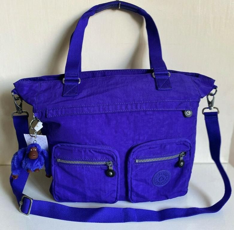 KIPLING ESME OCTOPUS PURPLE CONVERTIBLE CROSSBODY SHOPPER TOTE BAG $149 ...