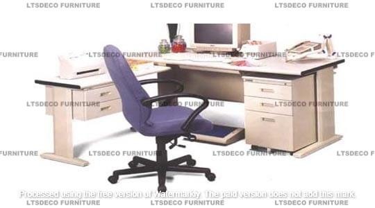 L SHAPE WORKING STATION TABLE / OFFICE PARTITION / OFFICE FURNITURE ...