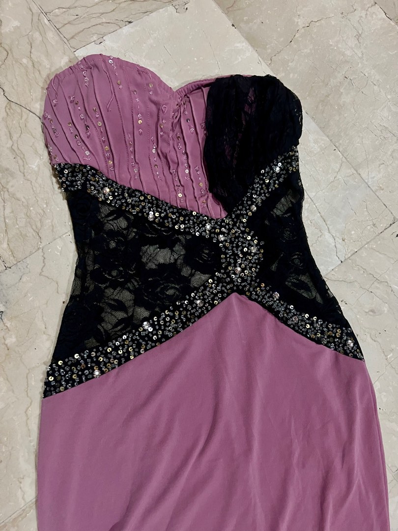 Long mermaid gown with short trail, Women's Fashion, Dresses & Sets ...