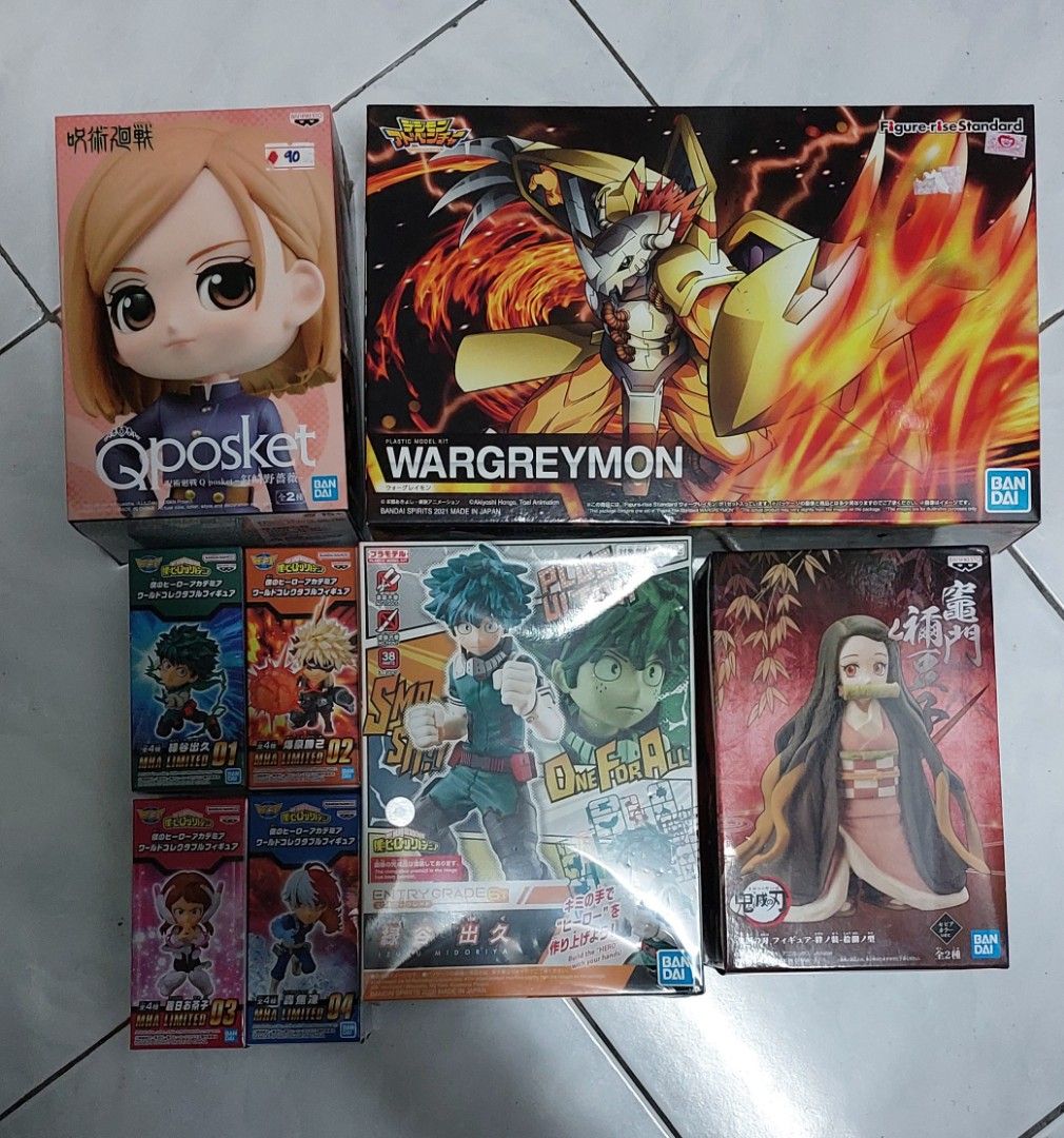 Mha , digimon, wargreymon, nezuko , jjk figure lot, Hobbies & Toys ...