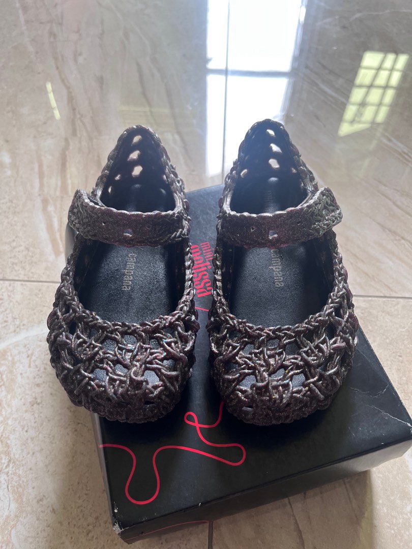 Mini Melissa Campana Crochet Black S9, Babies & Kids, Babies & Kids ...