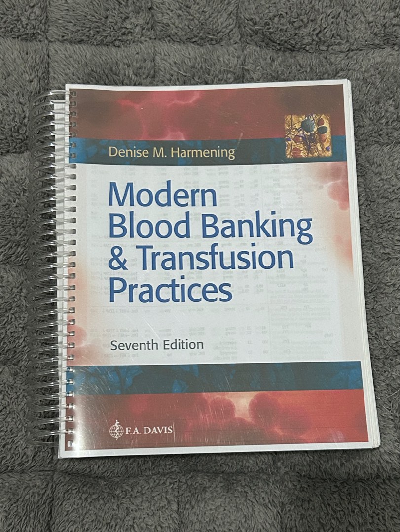 Modern Blood Banking & Transfusion Practices (7th edition) by Harmening ...