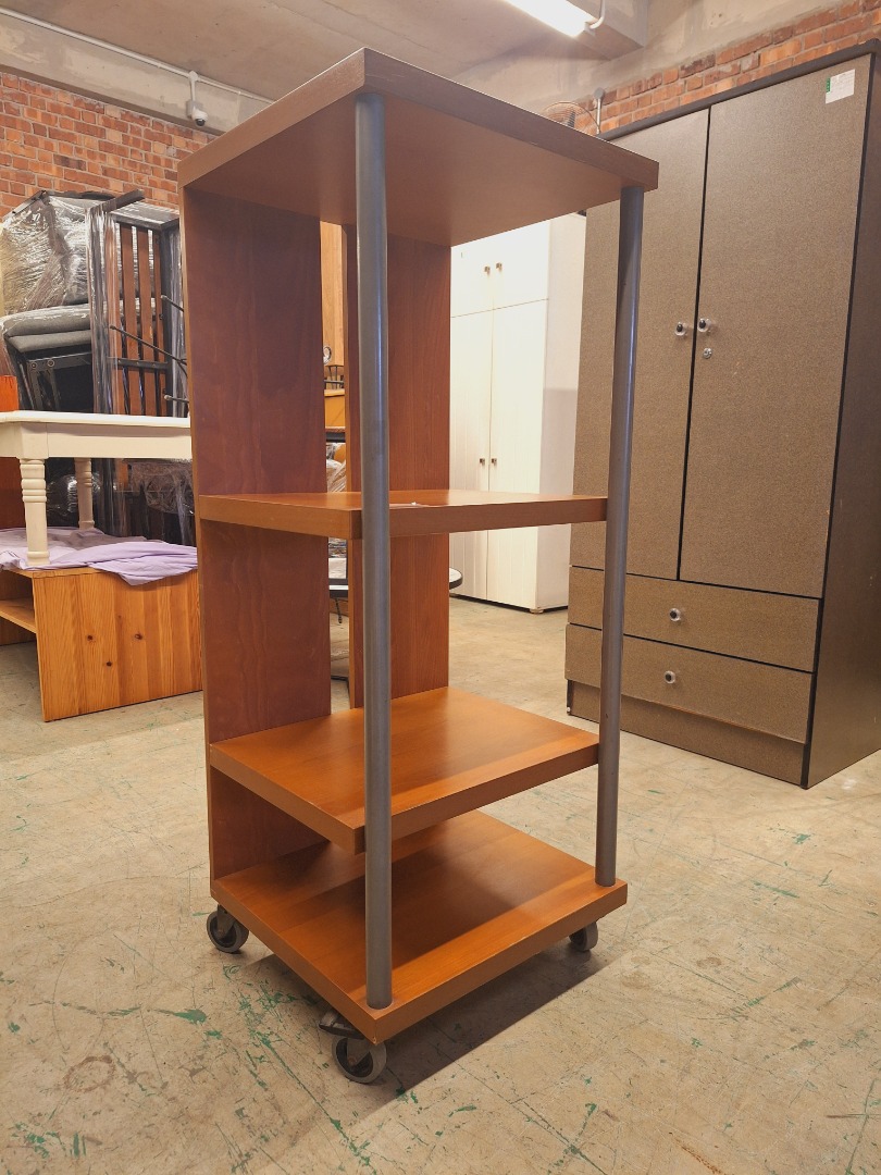 Modern Brown Wooden Hi-Fi 3-tier Pedestal Rack | Rak Beroda Hi-Fi 3 ...