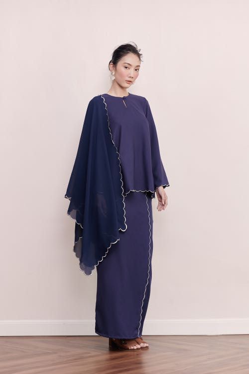 Petra Lana Scallop Kedah Kurung, Women's Fashion, Muslimah Fashion, Baju Kurung & sets on Carousell