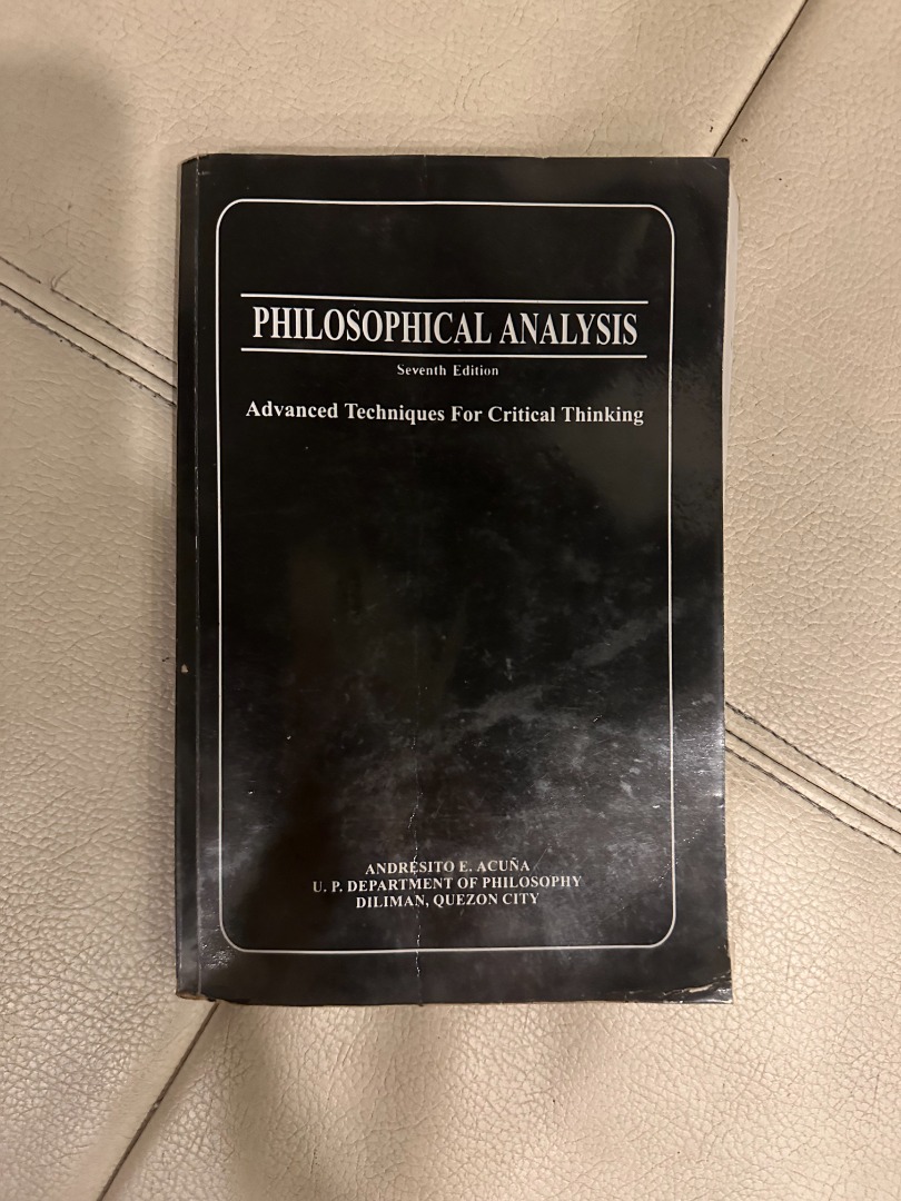Philosophical Analysis 7th Edition Acuna Hobbies Toys Books