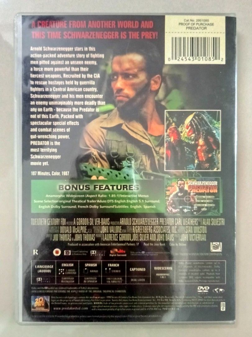 Predator Bootleg DVD, Hobbies & Toys, Music & Media, CDs & DVDs on ...