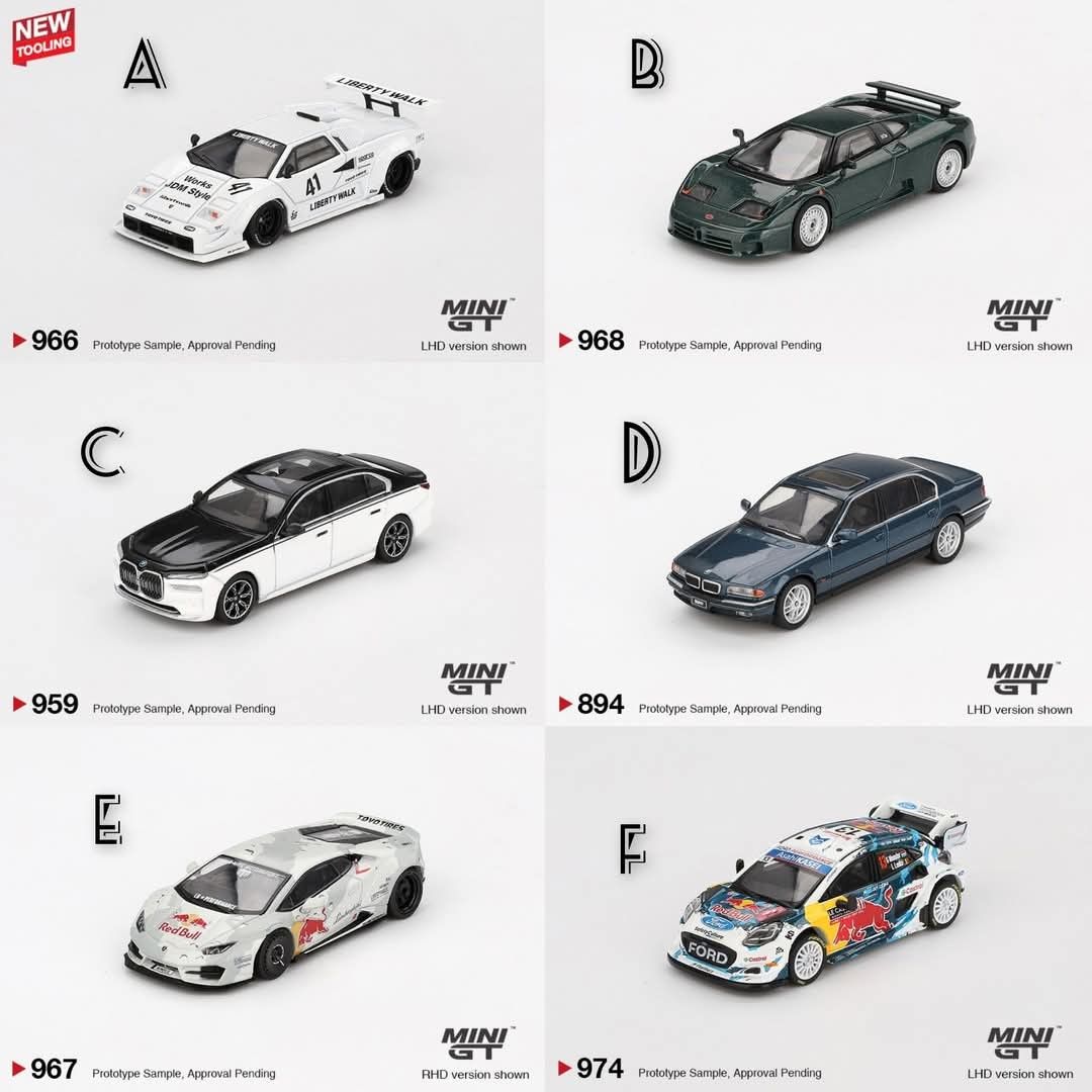 Preorders 1/64 Mini GT Lamborghini Countach LBWK BMW 750 i7 Ford Puma ...