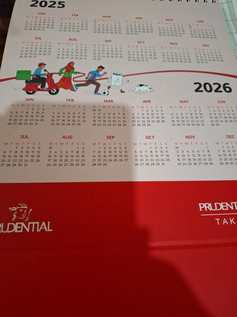 Prudential 2025 Table Calendar, Hobbies & Toys, Stationery & Craft ...