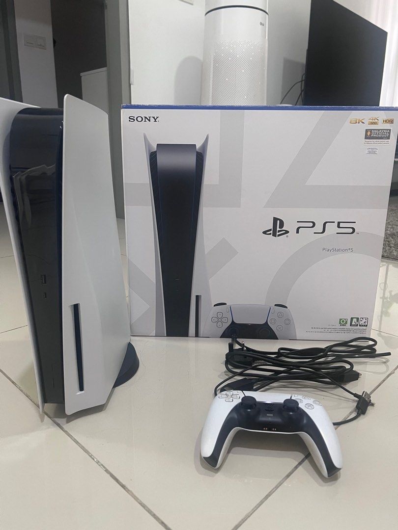 PS5 Fat Disc, 1 Controller, Full Set with Box, Video Gaming, Video Game ...