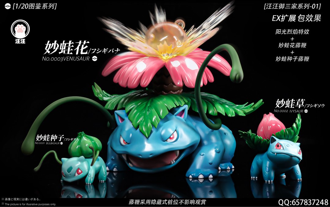 RESIN - Pre Order - Pokemon - Wang Wang studio - Venusaur Evolution set ...