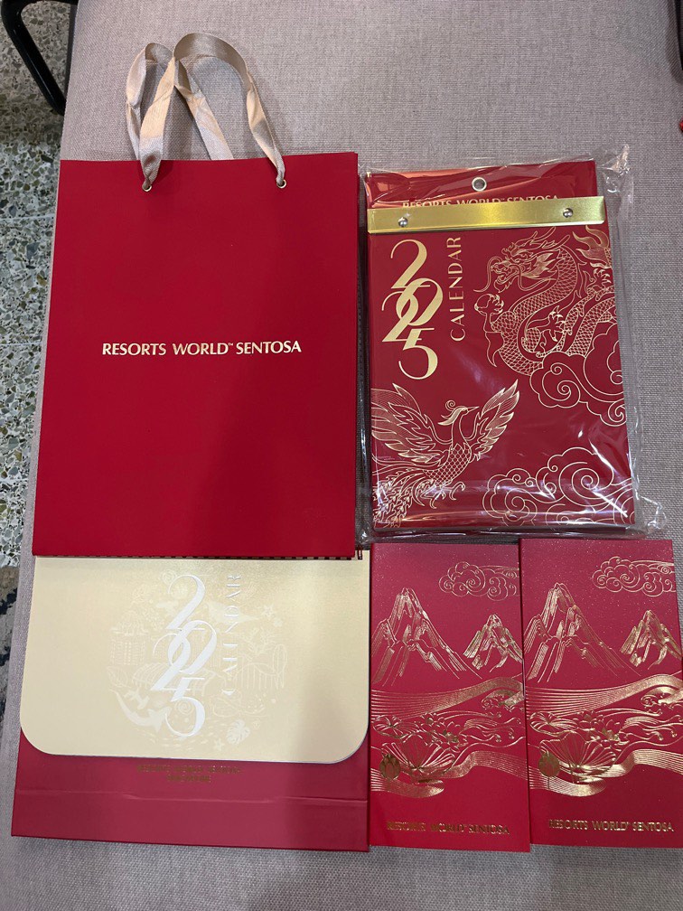 RWS 2025 2 red packets + 2 calendars, Hobbies & Toys, Stationery & Craft, Other Stationery ...