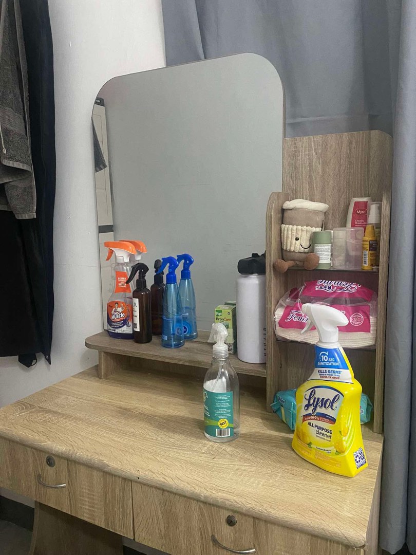 San Yang Vanity Table with mirror and stool, Furniture & Home Living ...
