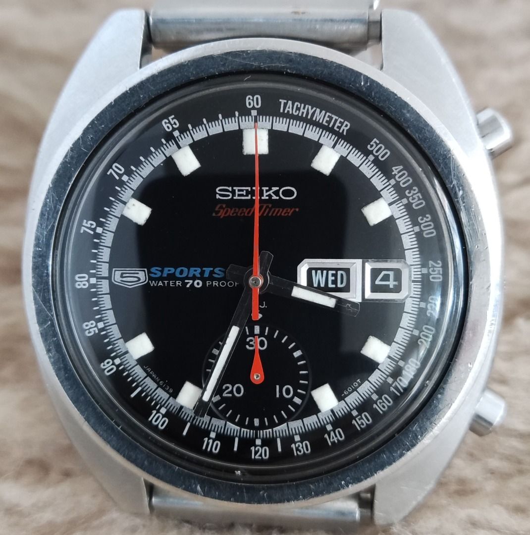 SEIKO Speed-Timer 6139-6010 CHRONOGRAPH Sakura "JASDF" Watch SELF ...