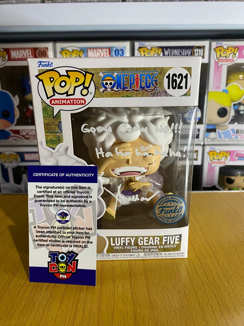Signed Luffy Gear Five SE Funko Pop by Filipino VA with COA | Luffy ...