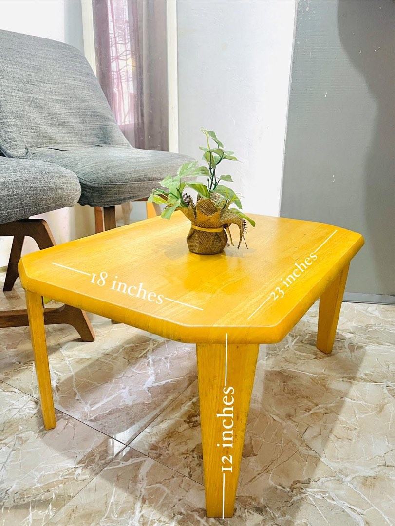 Solid Wood Japanese Folding Center Table, Furniture & Home Living ...