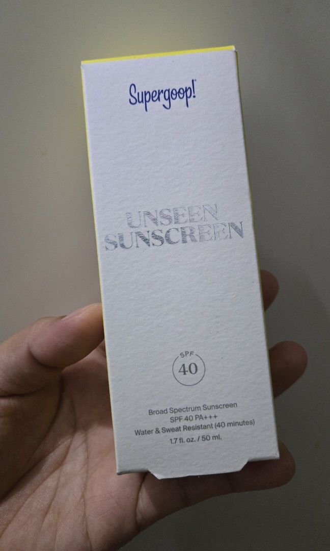Supergoop unseen sunscreen SPF40 50ml, 美容＆個人護理, 健康及美容 - 皮膚護理, 面部 - 面部護理 ...