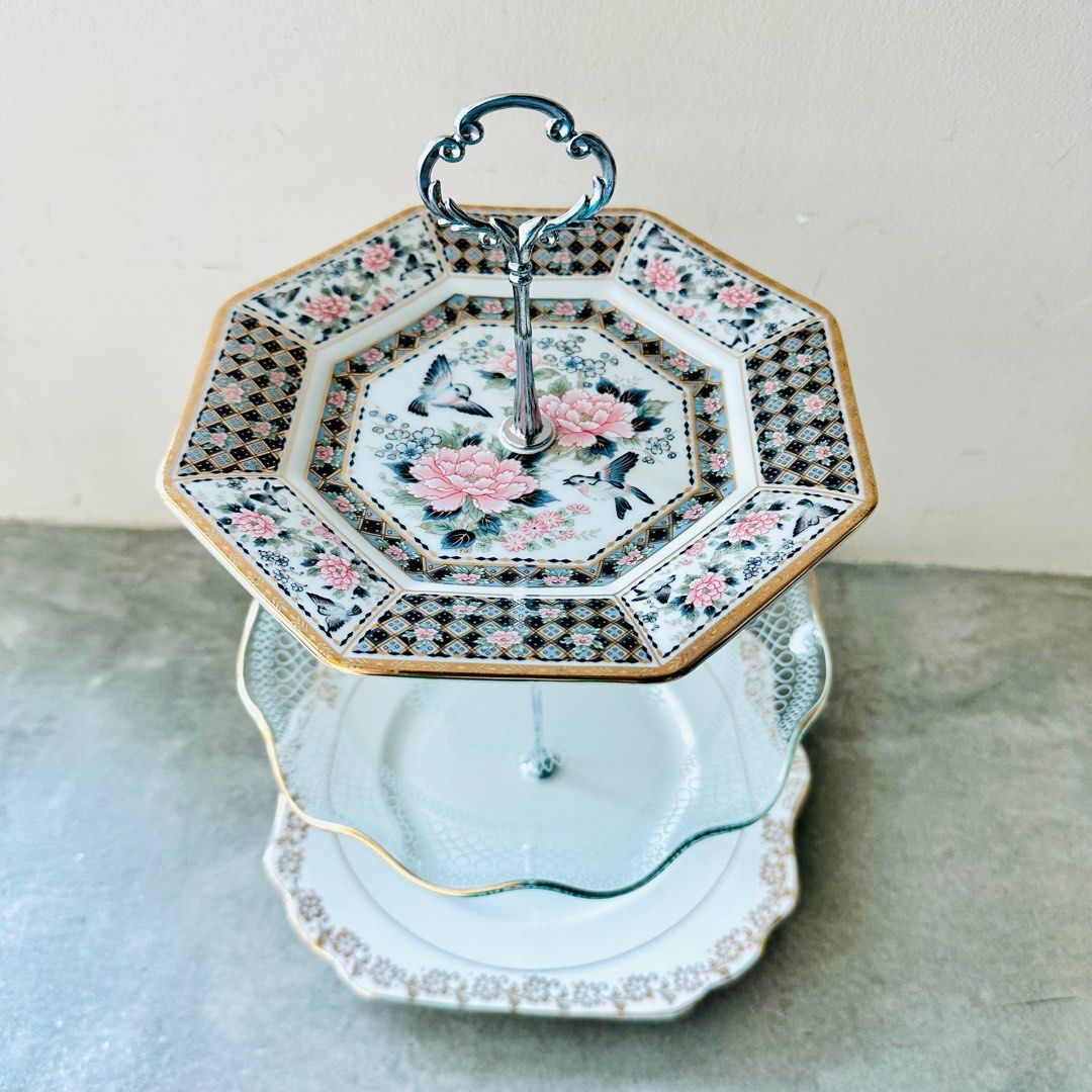 Unique and Beautifully Hand crafted 3-tier Bone China Cake Stand ...