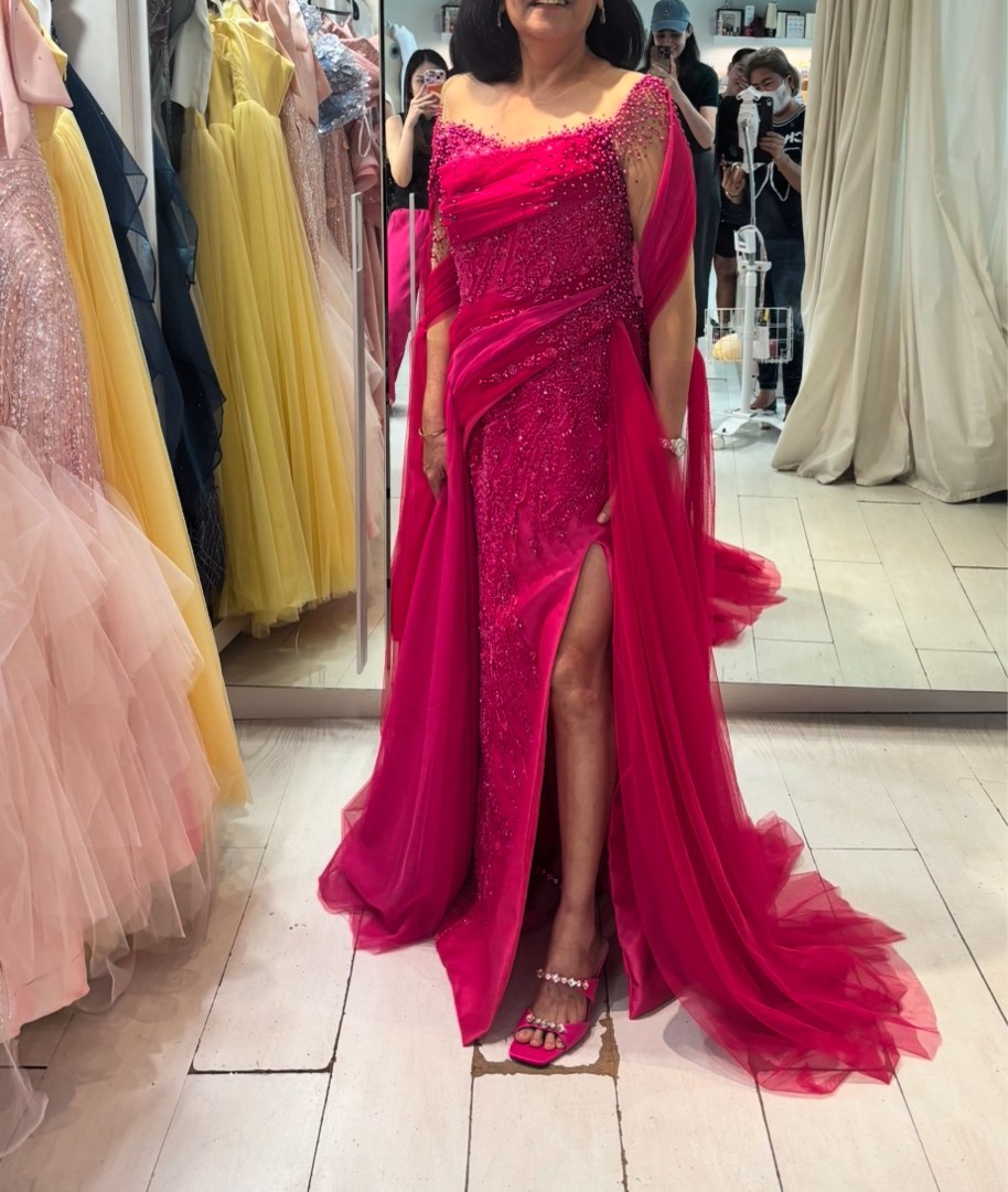 VEE TAN gown, Women's Fashion, Dresses & Sets, Evening dresses & gowns ...