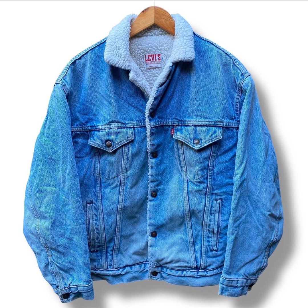 Vintage 80’s Levi’s Sherpa Denim Jacket, Men's Fashion, Coats, Jackets and Outerwear on Carousell
