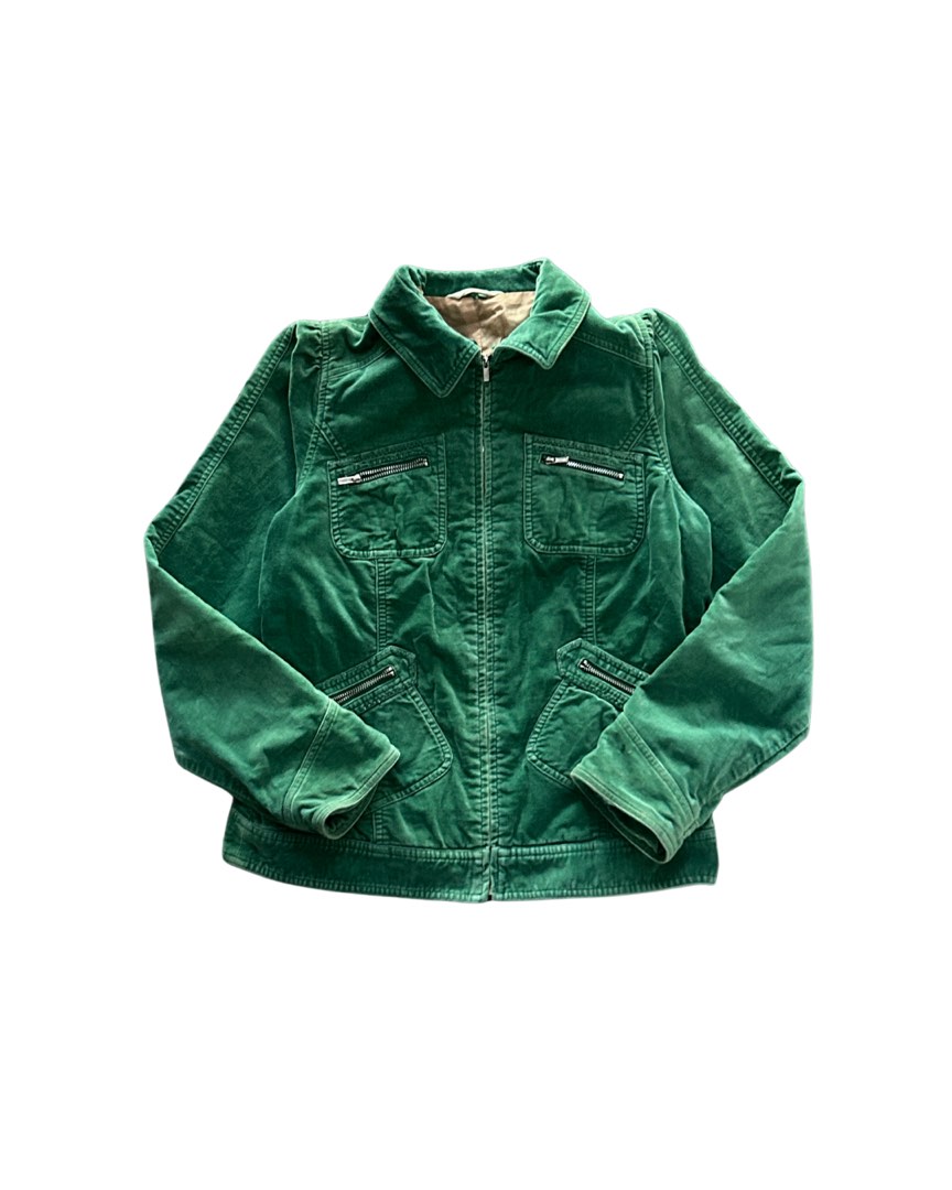 Vintage Green Jacket, Women's Fashion, Coats, Jackets and Outerwear on ...