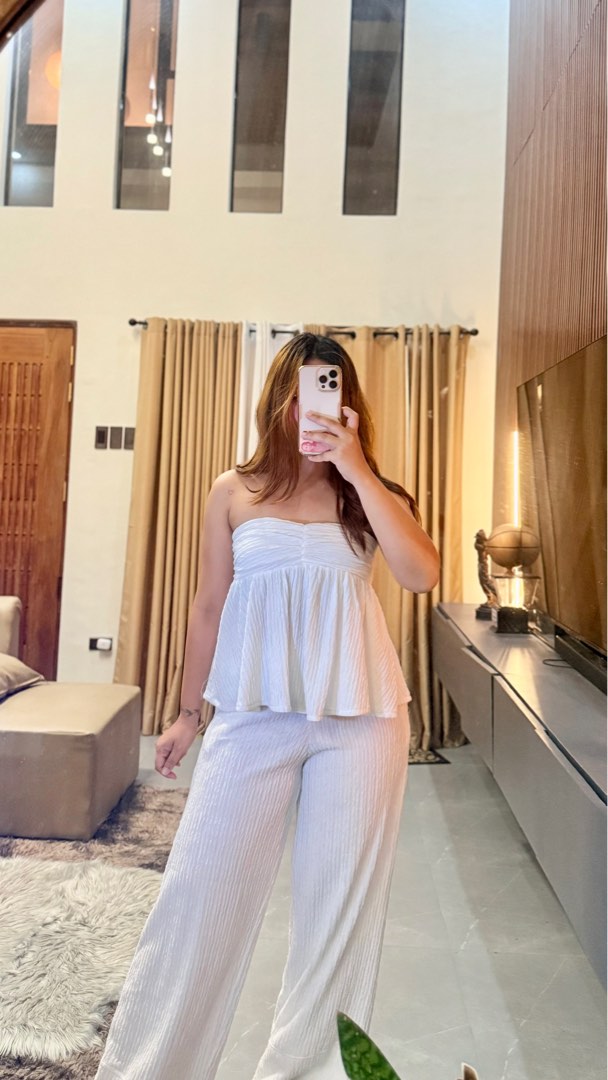 White tube & pants set, Women's Fashion, Dresses & Sets, Sets or ...