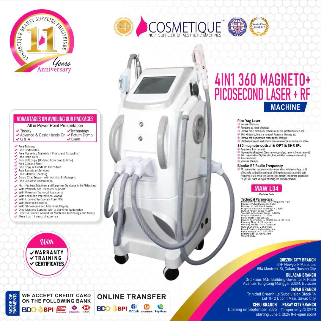 4 in 1 360 Magneto IPL with Picosecond Laser and RF Slimming Machine ...