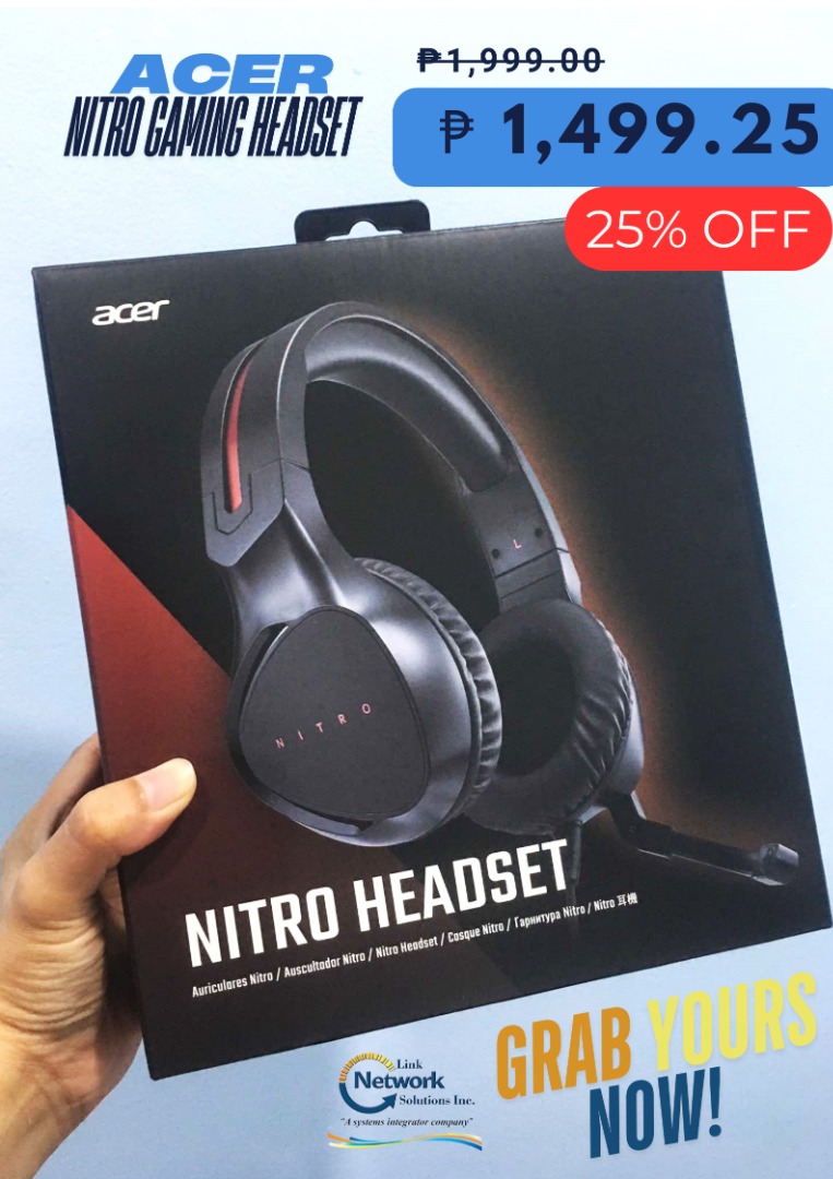 ACER NITRO GAMING HEADSET, Audio, Headphones & Headsets on Carousell
