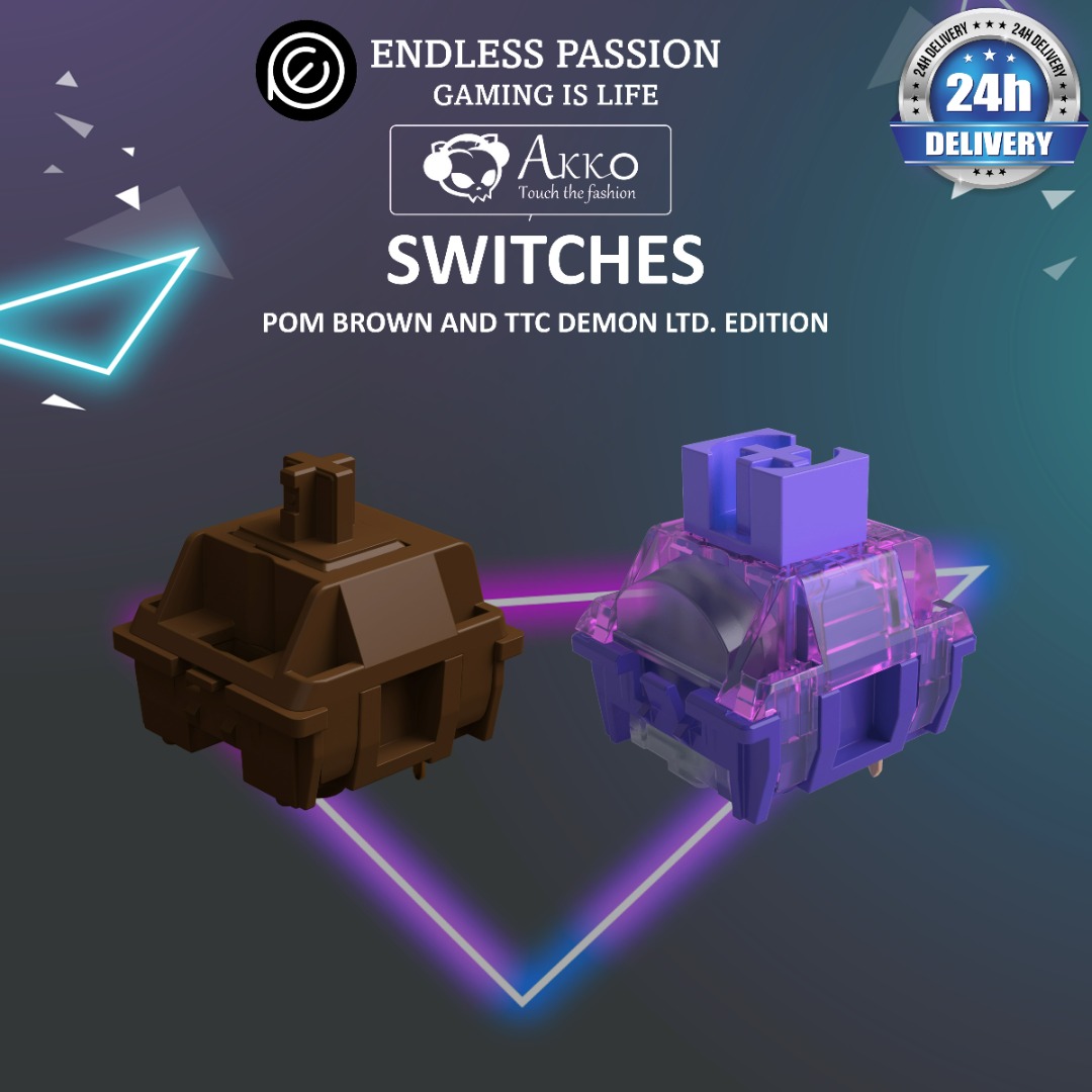 AKKO Switch - TTC Demon Ltd. Ed. and POM Brown, Computers & Tech, Parts ...