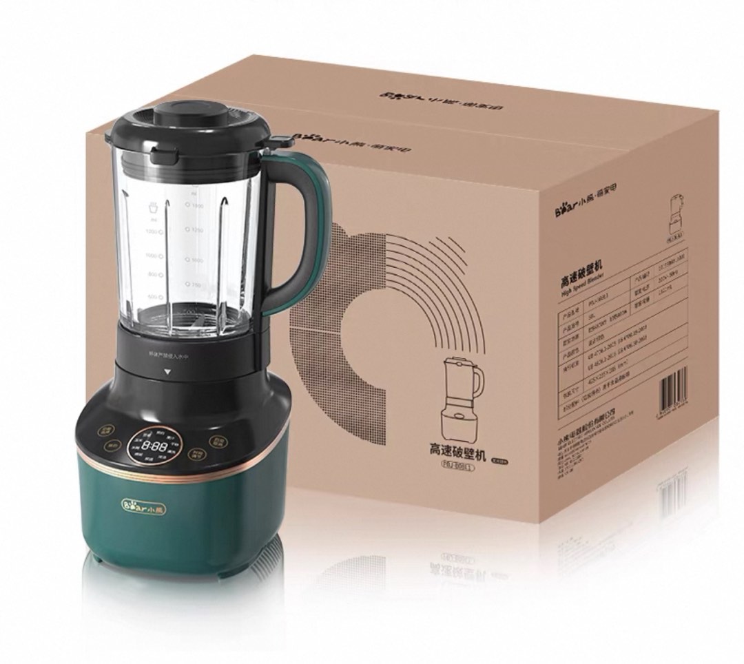 Bear 1.5L Blender with 9 preset menu and multiple grain porridge, TV ...