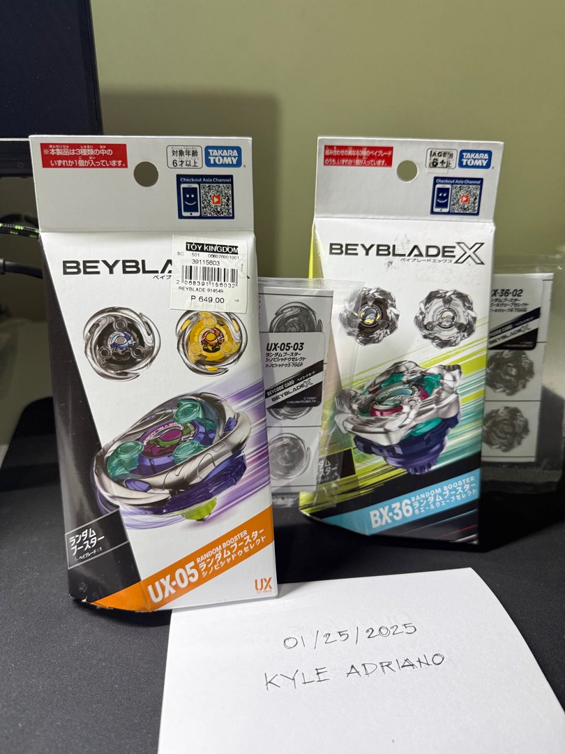 Beyblade X - BX-36 03 (Whale Wave 4-70HN) & UX-05 03 (Shinobi Shadow 3 ...
