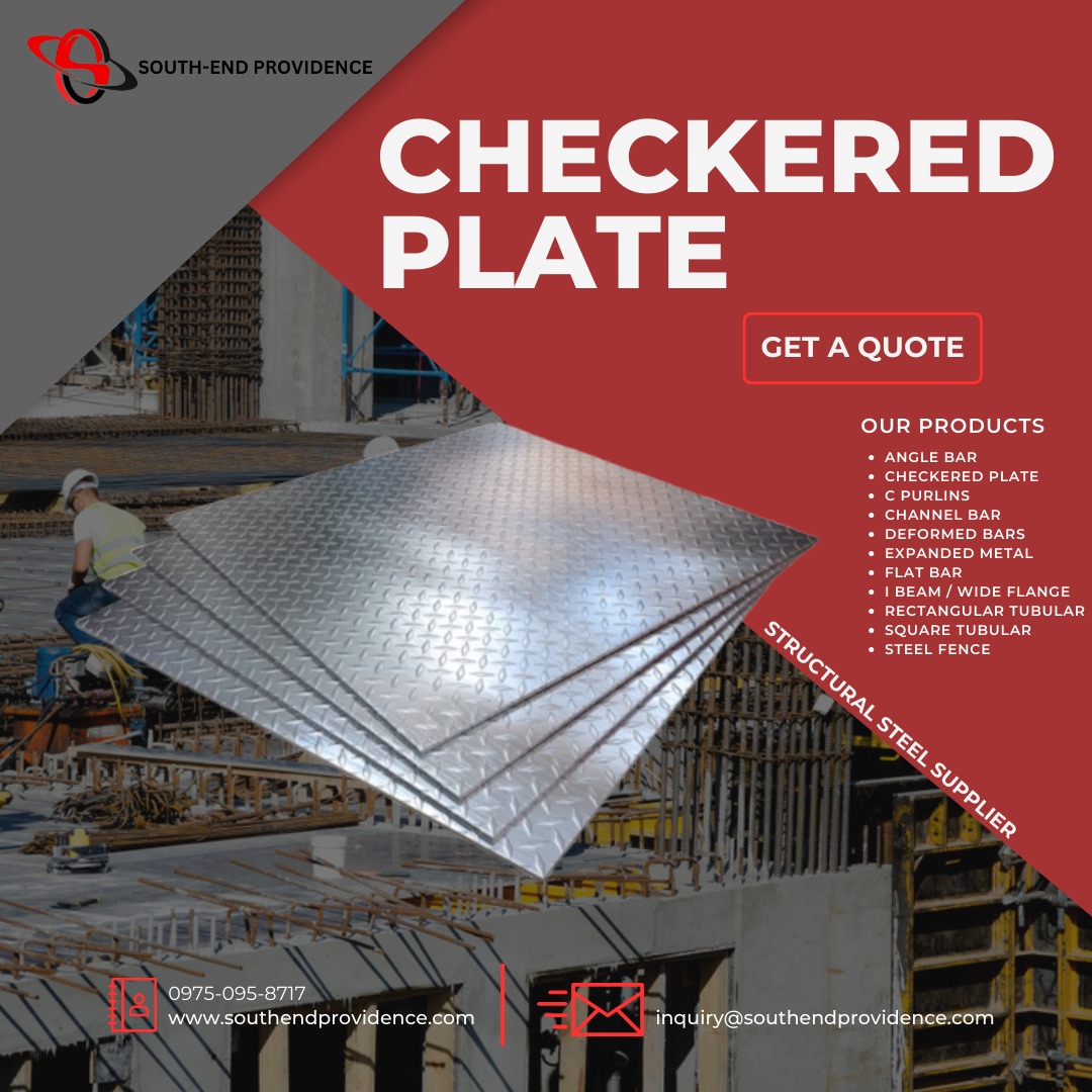 BI Checkered Plate 4x8 Standard | Factory Price Steel Plate | MS Plate ...