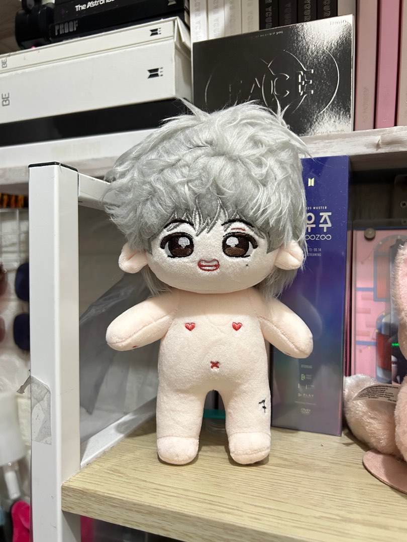 BTS V Taehyung 20cm Silver Winter Plush doll, Hobbies & Toys, Toys ...
