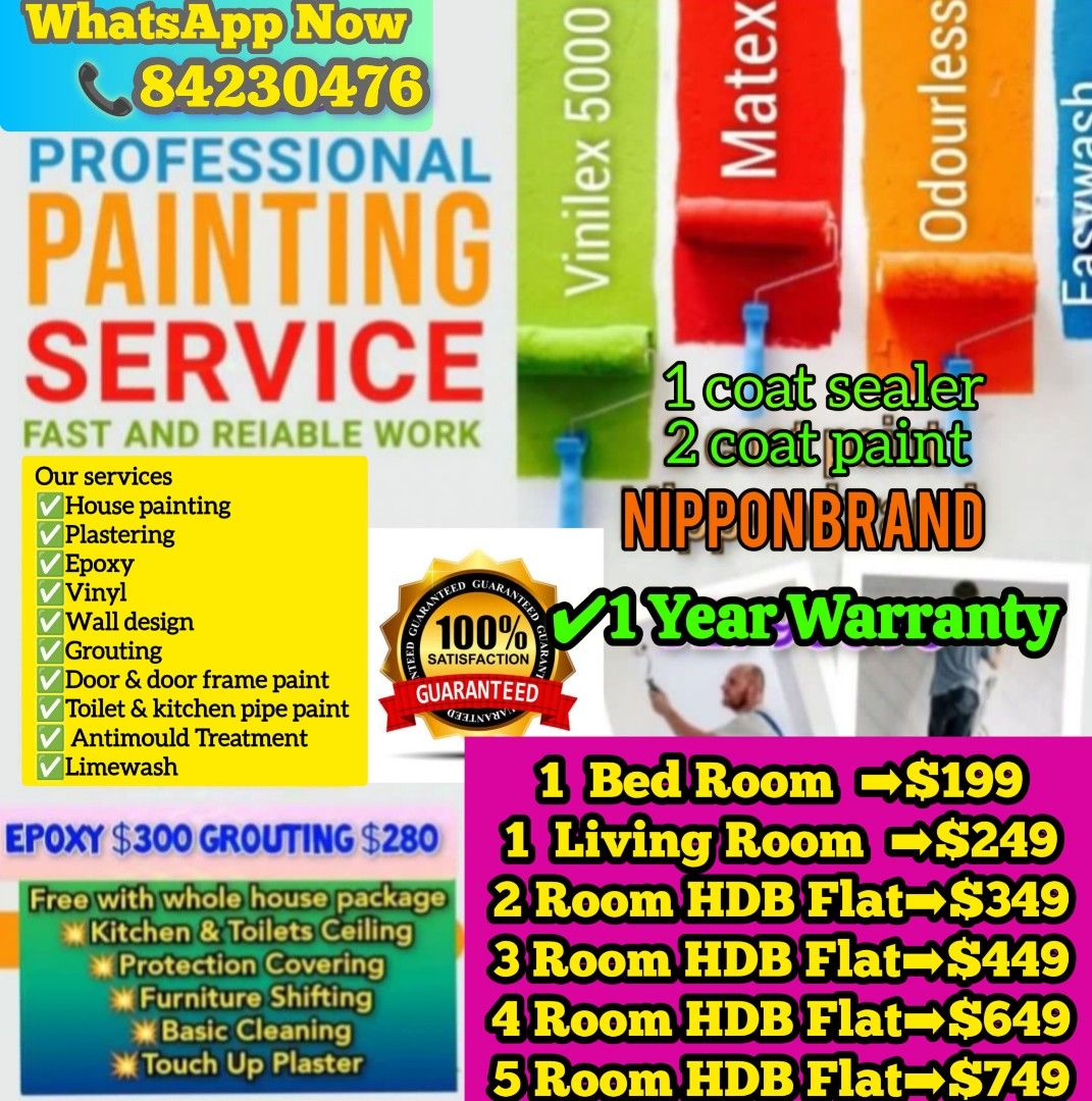 Cheapest painting service& professional painters,3/4/5 room Flat ...