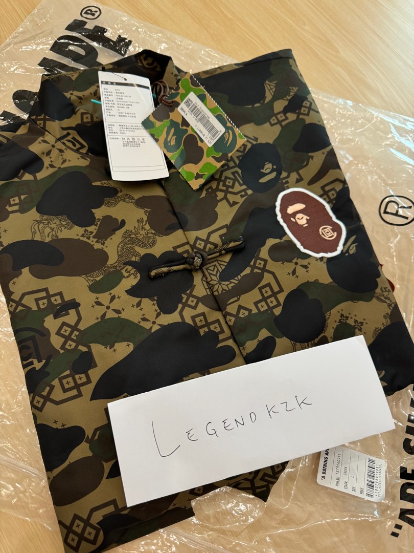 Clot X Bape Chinese Jacket, Men's Fashion, Coats, Jackets and Outerwear ...