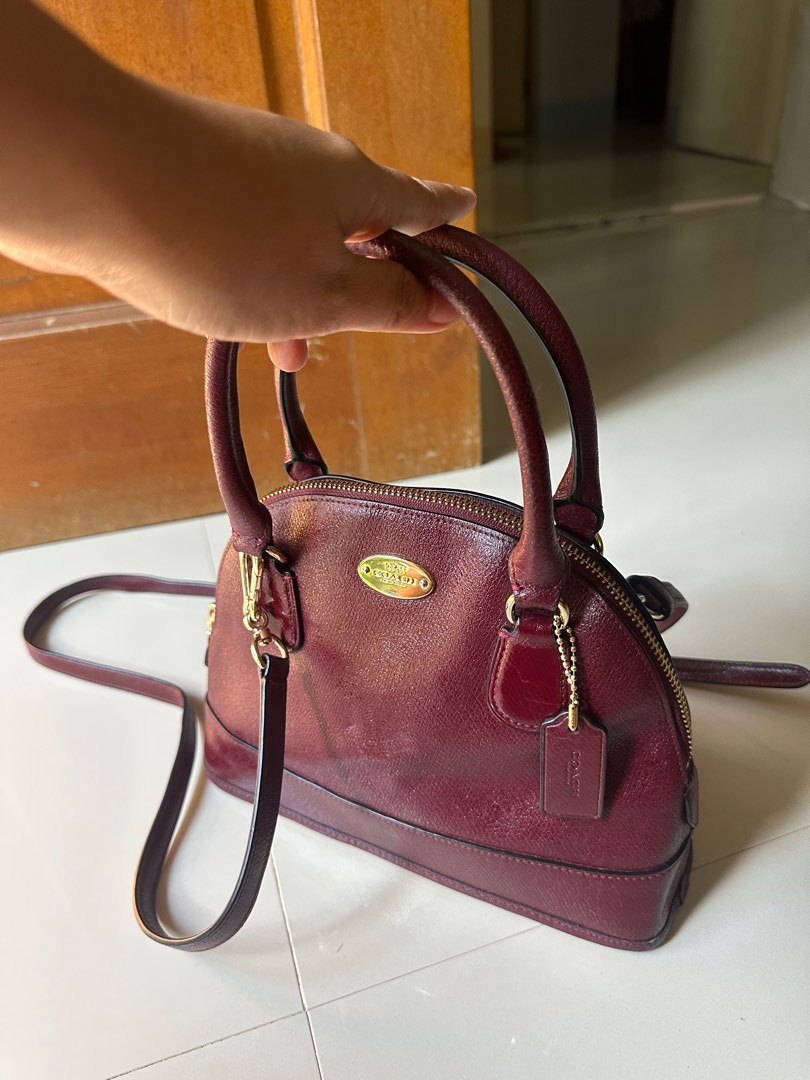 Coach mini cora dome satchel bag, Luxury, Bags & Wallets on Carousell