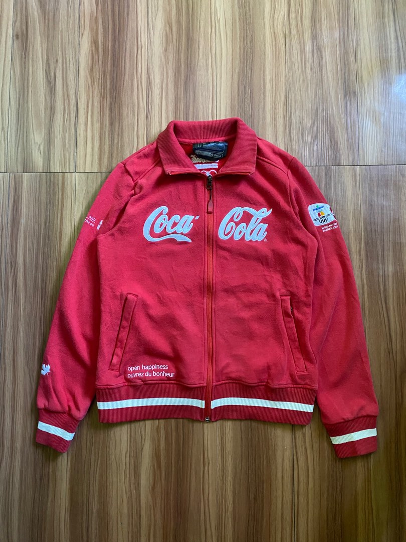 Coca Cola Zip Up Jacket, Women's Fashion, Coats, Jackets and Outerwear ...