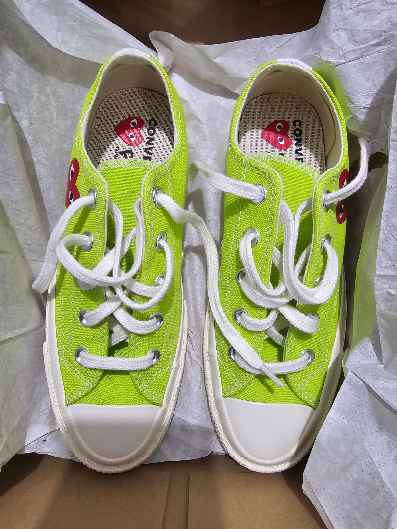 Converse CDG Chuck 70 Acid Lime Green, Women's Fashion, Footwear ...