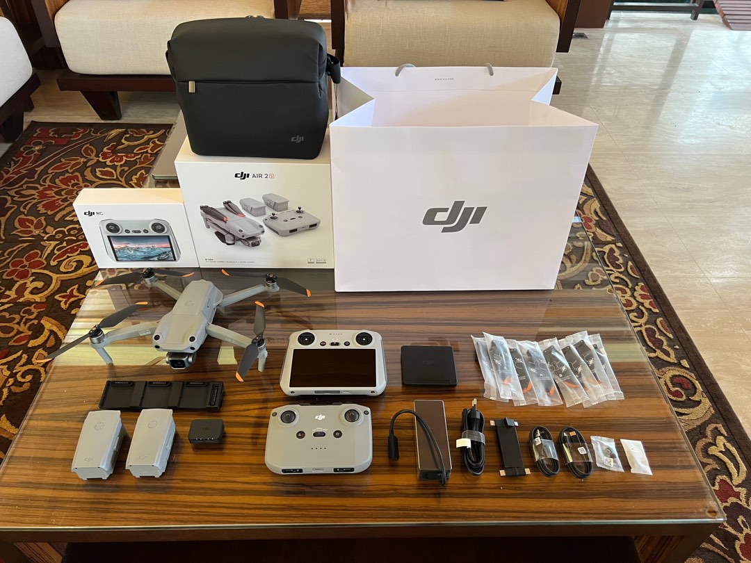 RUSH DJI Air 2S Fly More Combo + DJI RC, Photography, Drones on Carousell