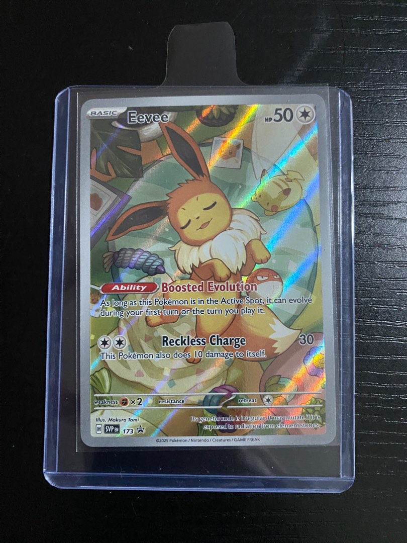 Eevee Pokemon Prismatic Evolutions ETB Promo TCG Card, Hobbies & Toys ...