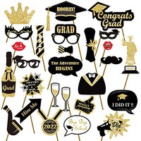 Graduation Photo Booth Props 2022,Black & Gold, Perabotan Rumah di ...