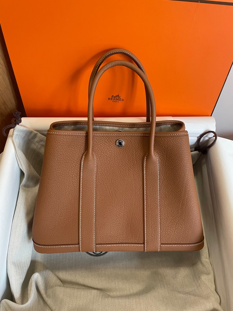 Hermes GPT 30 Leather Gold, Luxury, Bags & Wallets on Carousell