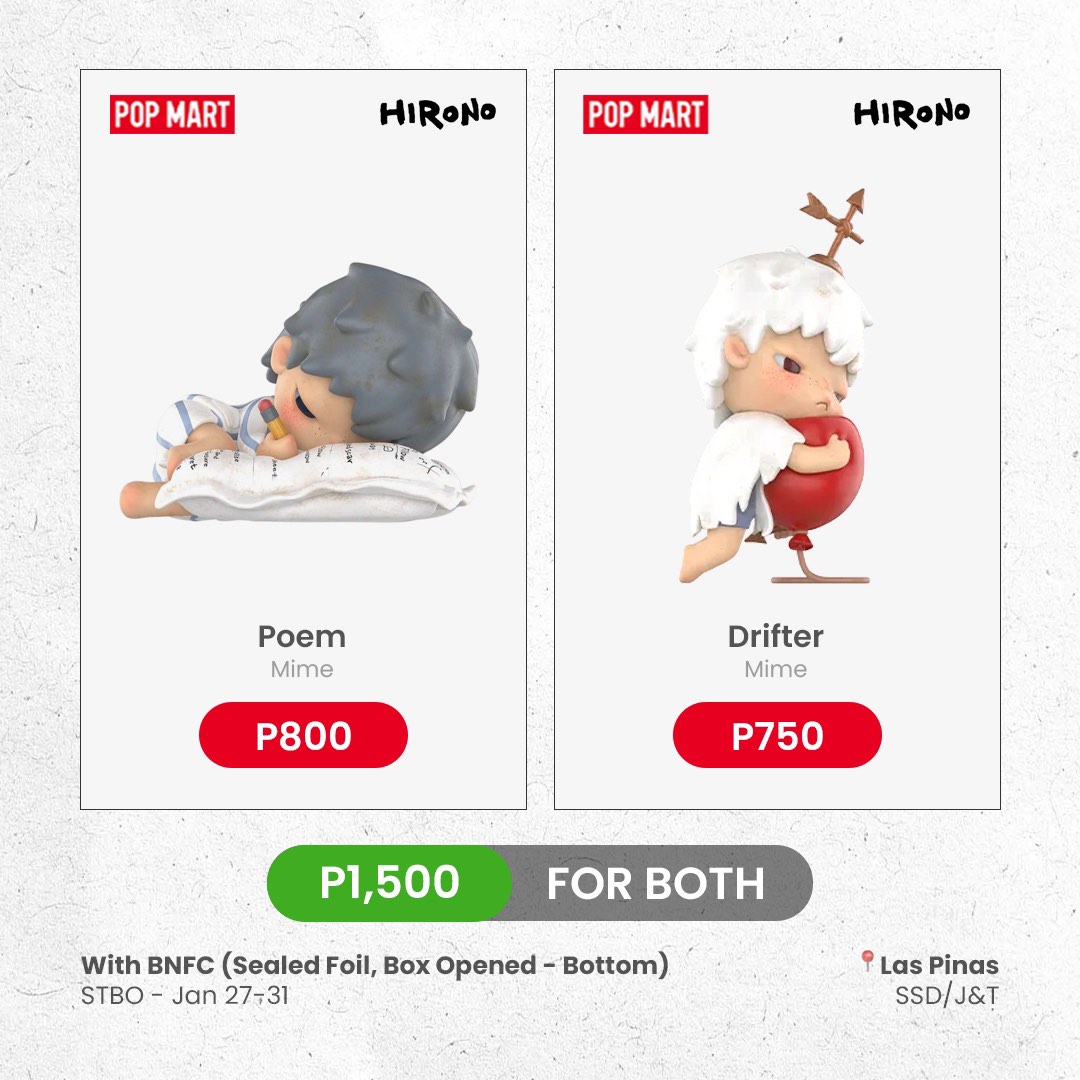 Hirono Poem Drifter | Mime Series, Hobbies & Toys, Toys & Games on ...