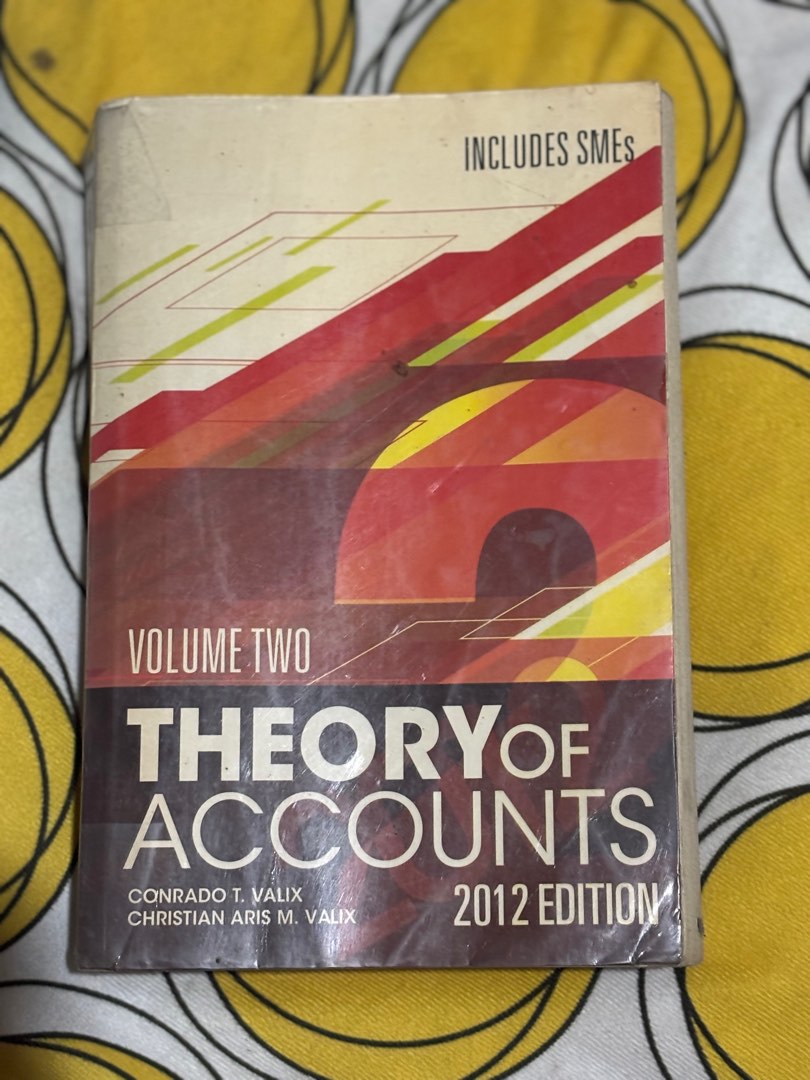Include SME's Theory of Accounts Volume Two Conrado T.Valix Christian ...