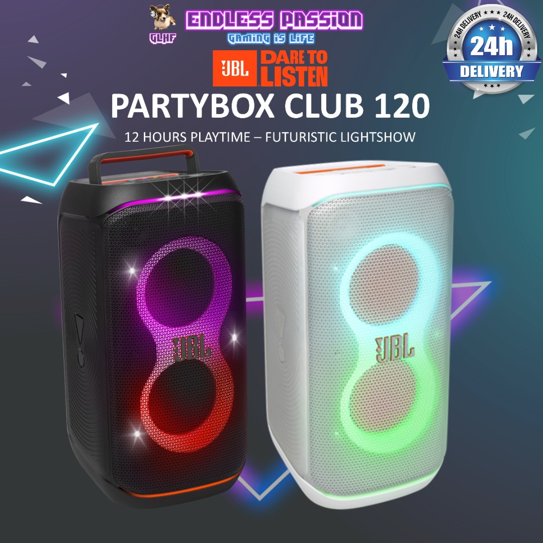 JBL PARTYBOX CLUB 120 BT AUDIO SPEAKER SYSTEM - AVAILABLE IN 2 COLOURS, Audio, Soundbars ...