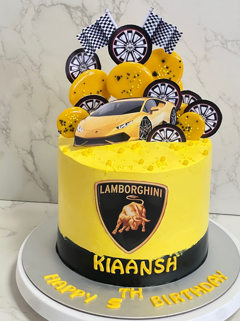 Lamborghini theme cake, Food & Drinks, Homemade Bakes on Carousell