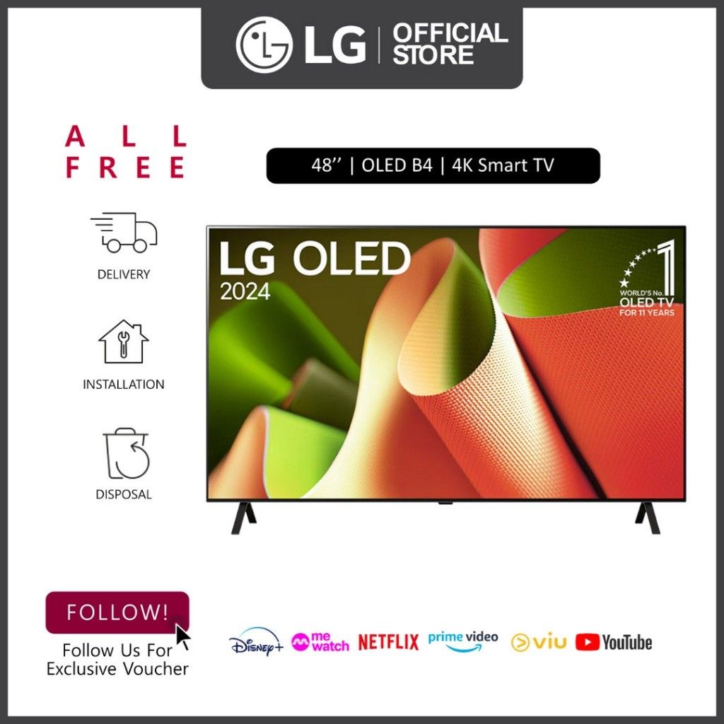 LG OLED48B4PSA 48" OLED B4 4K Smart TV, TV & Home Appliances, TV ...