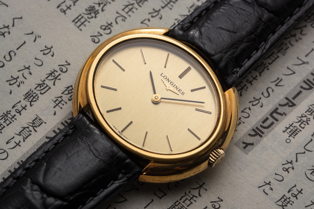 Longines C-Shape case Oval dial Gold Ref. 5080 (Cal. 847.4), Luxury ...