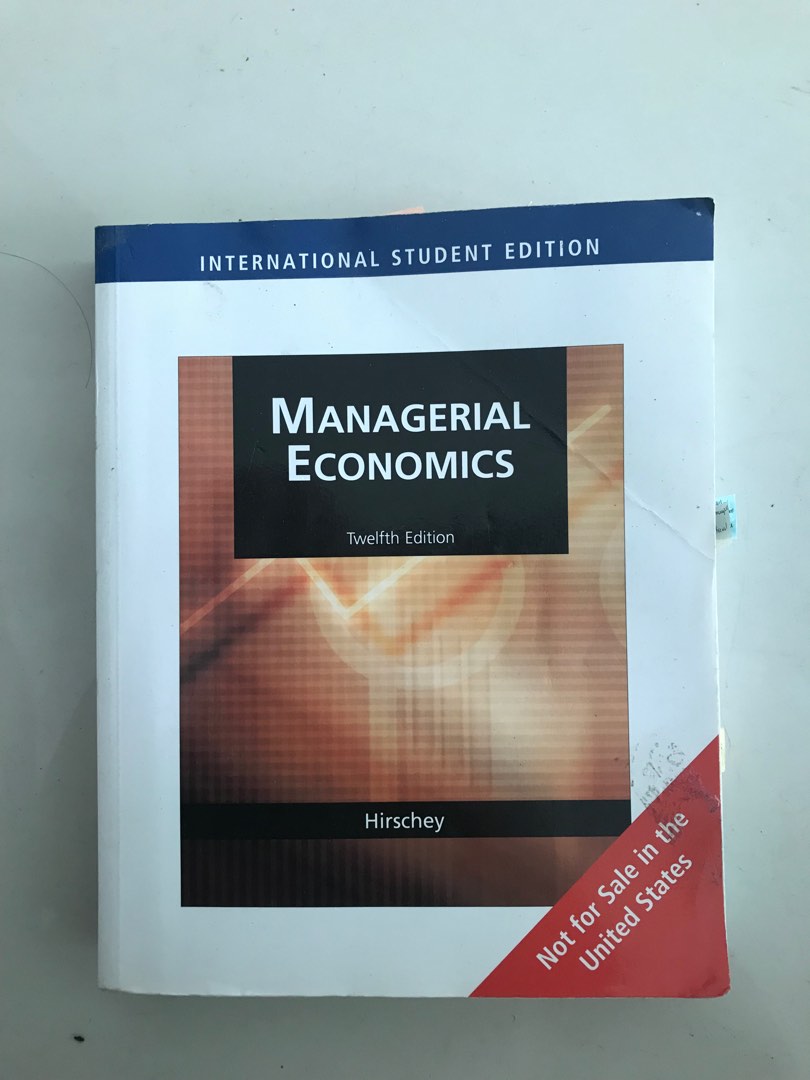 Managerial Economics Textbook, Hobbies & Toys, Books & Magazines ...