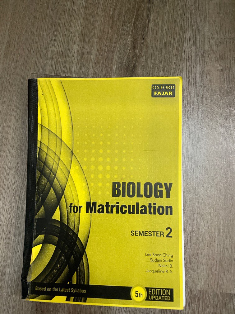 MATRICULATION BIOLOGY, Hobbies & Toys, Books & Magazines, Textbooks on ...